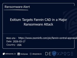 Exitium Targets Fannin CAD in a Major Ransomware Attack - DeXpose